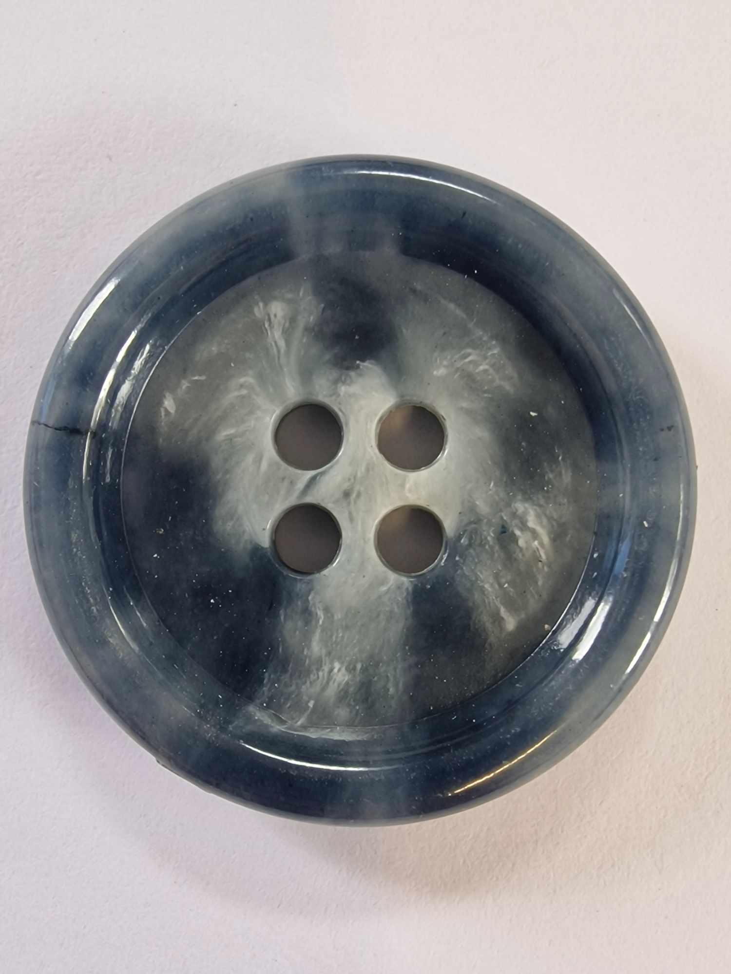 Ocean Blue 4 Hole Button - The Button Queen