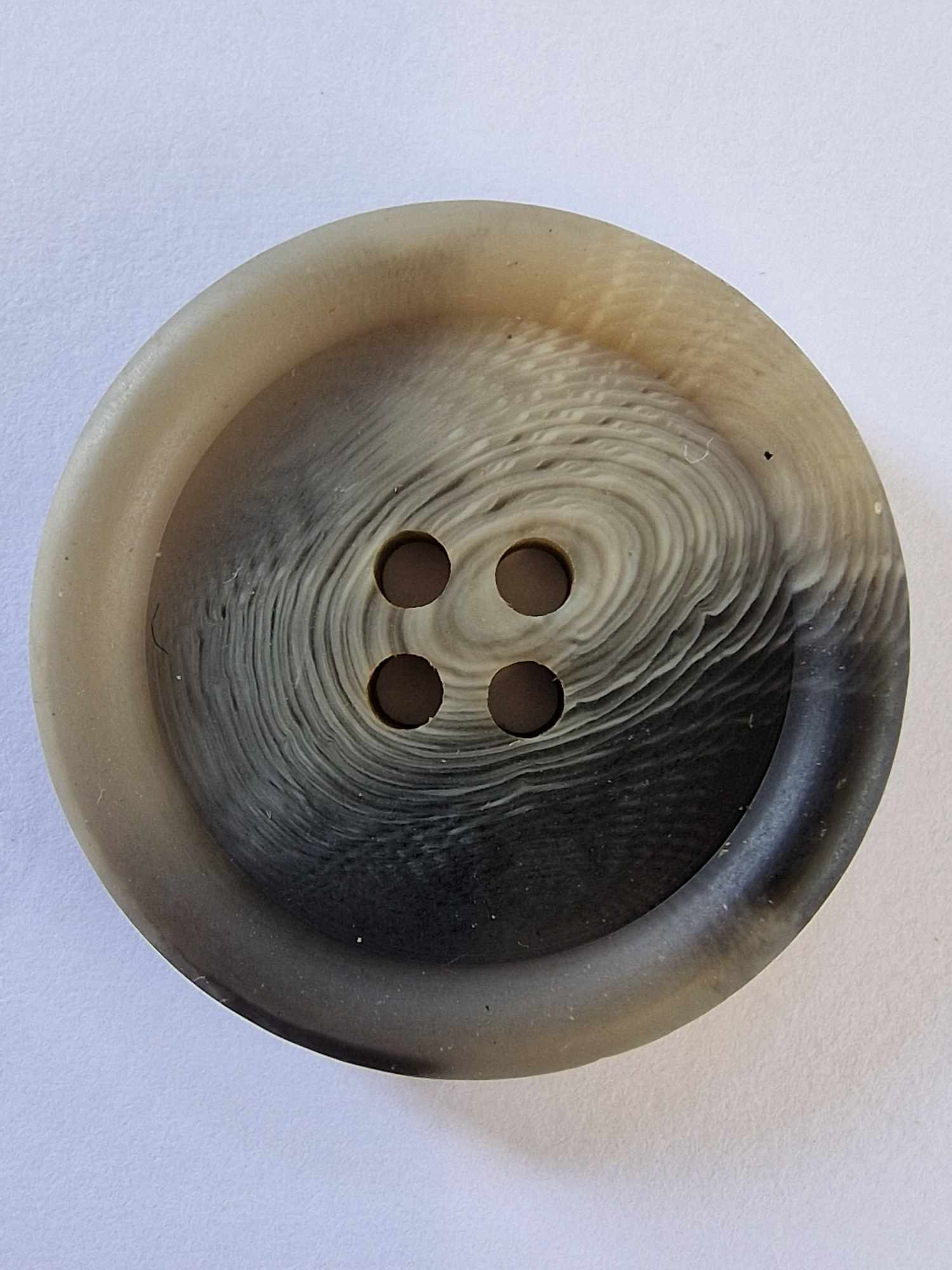 Light Grey Classic 4 Hole Button - The Button Queen