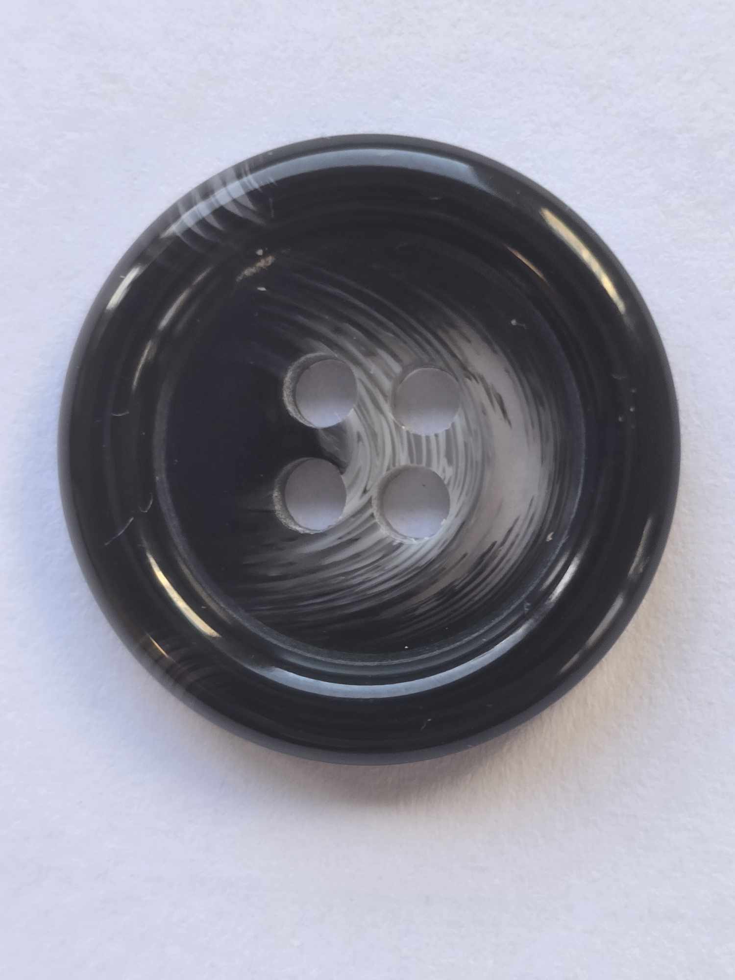 Black Poly Horn Tailors Buttons - The Button Queen