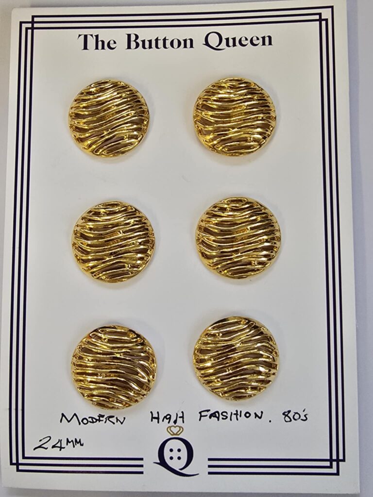 High Fashion 80's Metal Shanked Buttons